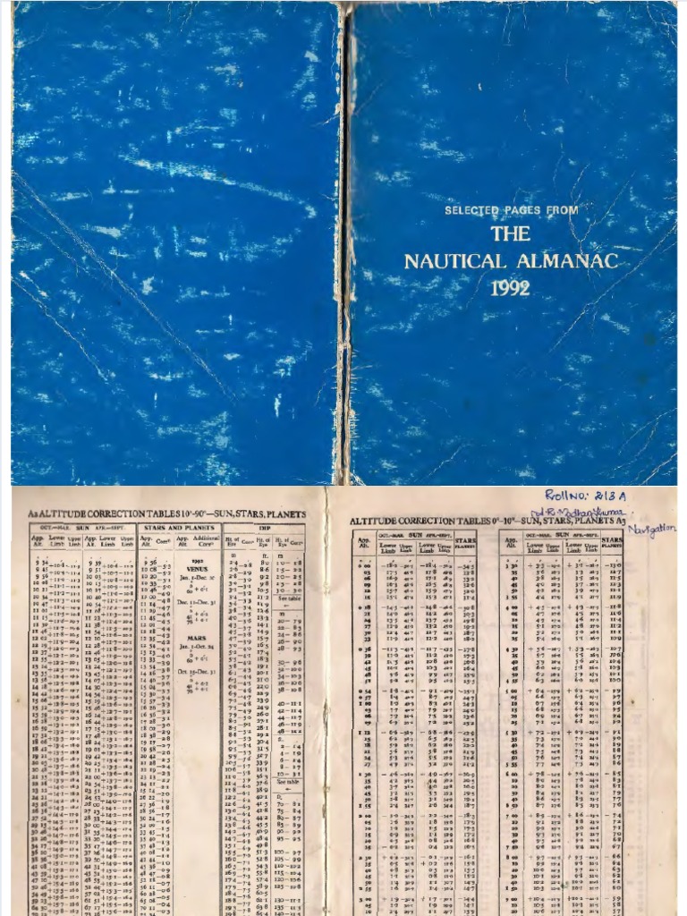 Nautical Almanac Data 1992 | PDF | Outer Space | Sky
