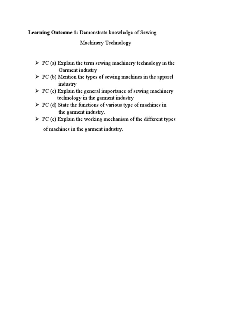 Learning Outcome 1 | PDF