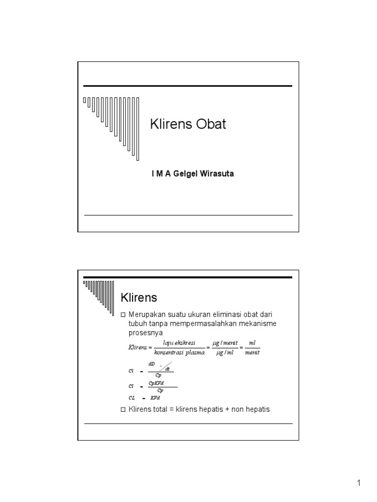 Klirens Obat PDF | PDF | Kesehatan Holistik