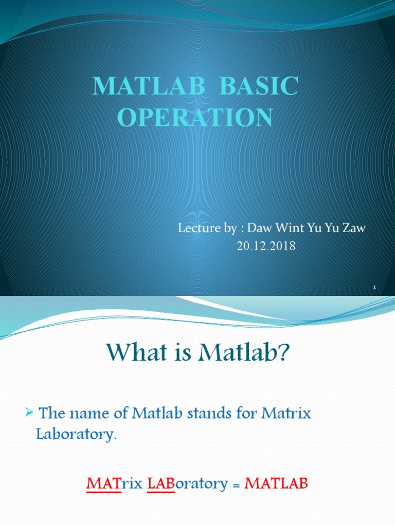 Matlab Basic Operation | PDF | Matlab | Matrix (Mathematics)
