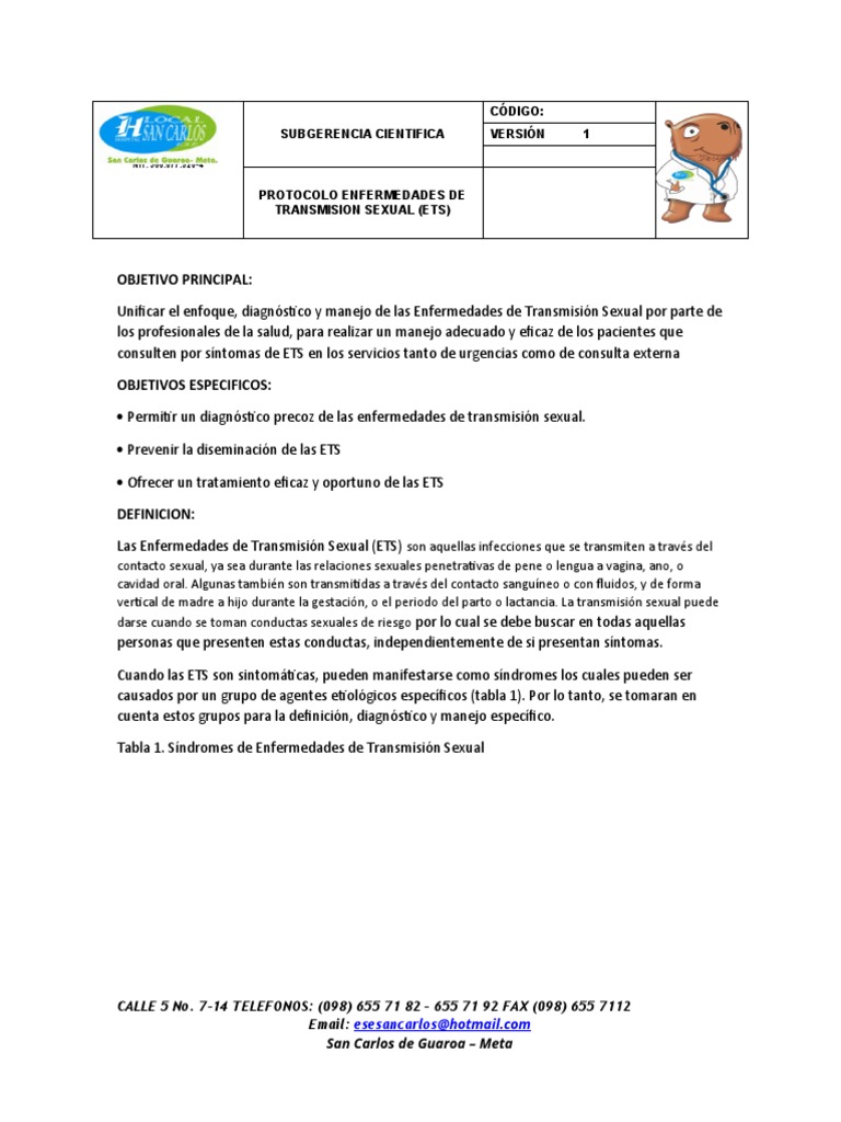 Protocolo Ets | PDF | Infección transmitida sexualmente | Vagina