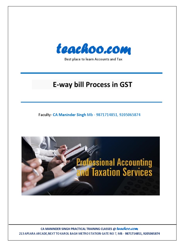 E Way Bill Process GST | PDF | Trade | Business
