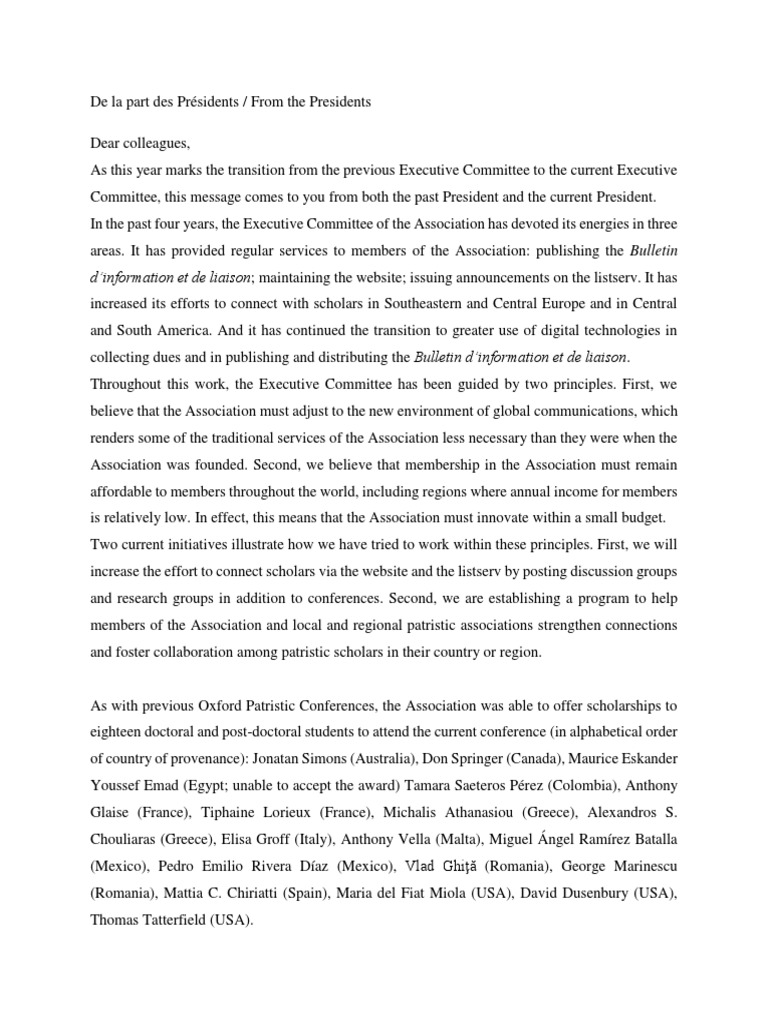 President S Message | PDF