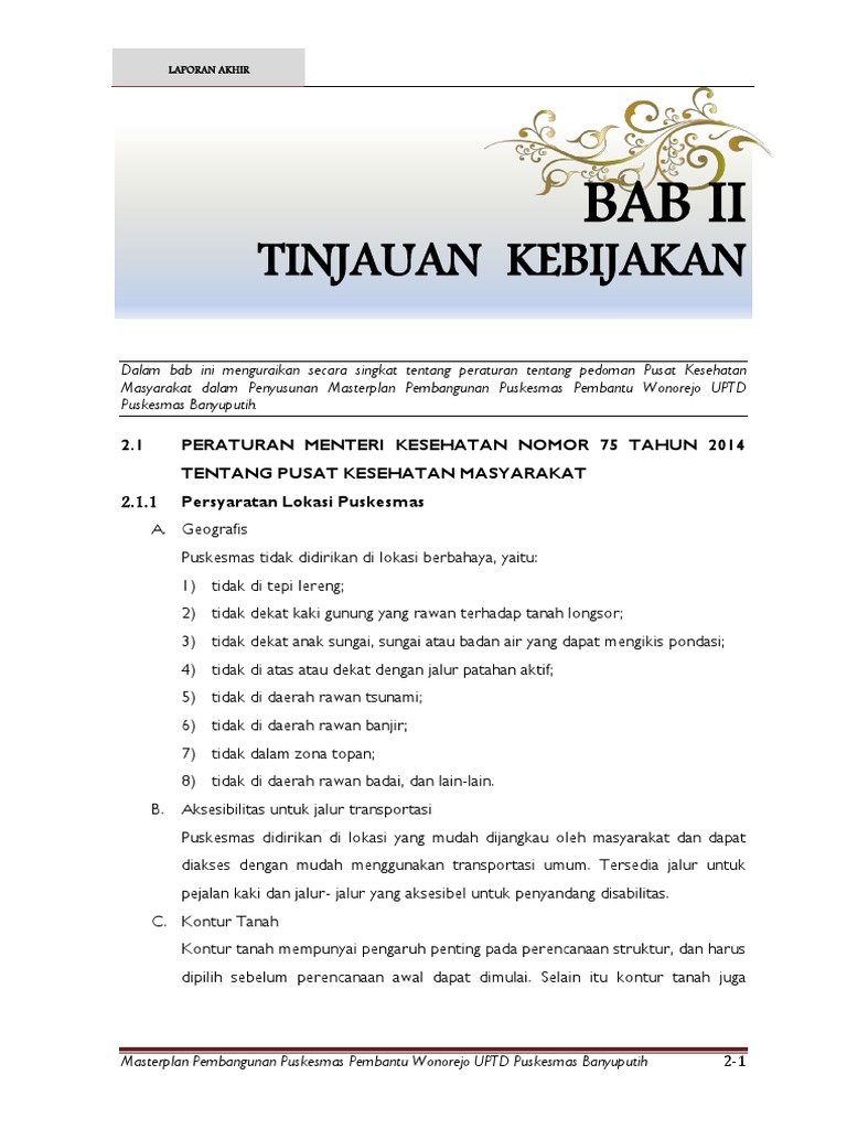 Bab 2 Tinjauan Kebijakan | PDF