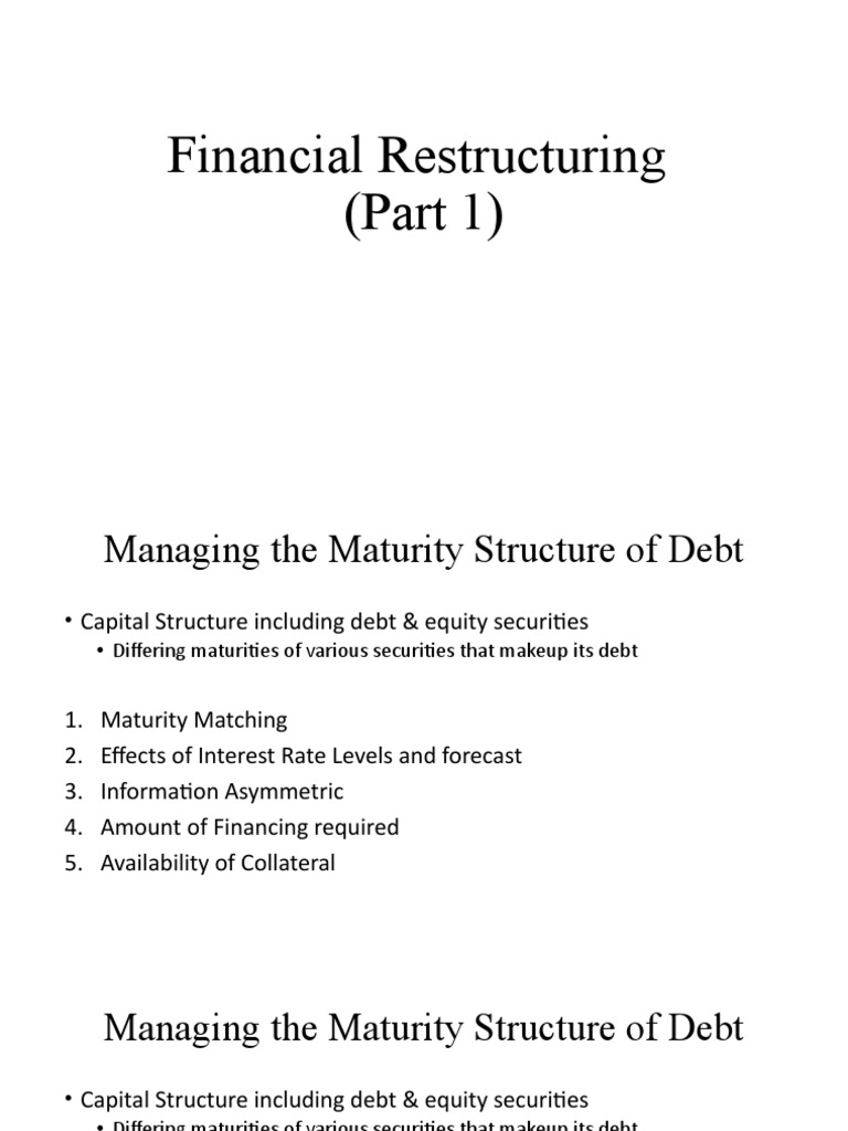 Initial Public Offerings, Investment Banking, & Financial Restructuring 1 | PDF | Debt ...