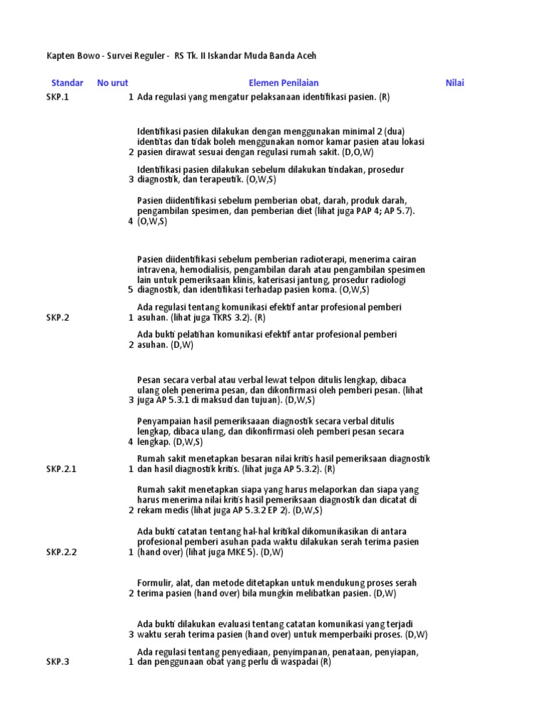 Lembar Penilaian Asesor Internal | PDF