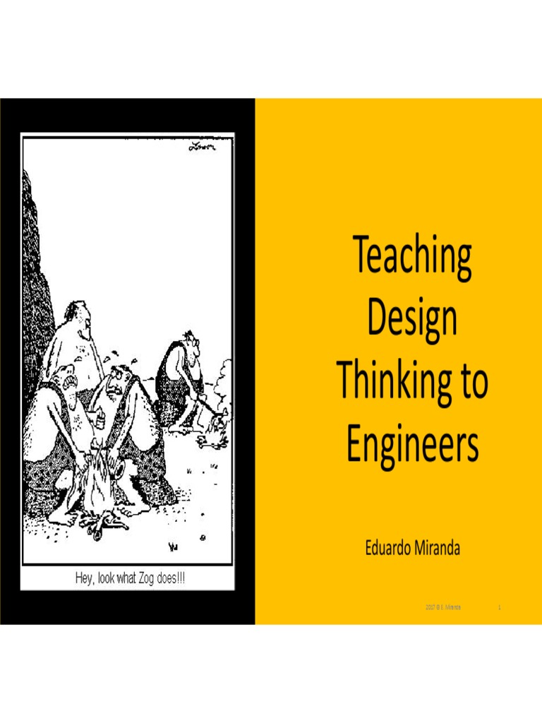 Teaching Design Thinking To Engineers: Eduardo Miranda | PDF | Design ...