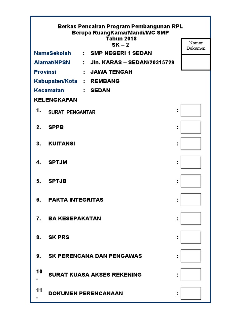 RPL SPPB Dan Kelengkapannya Print | PDF