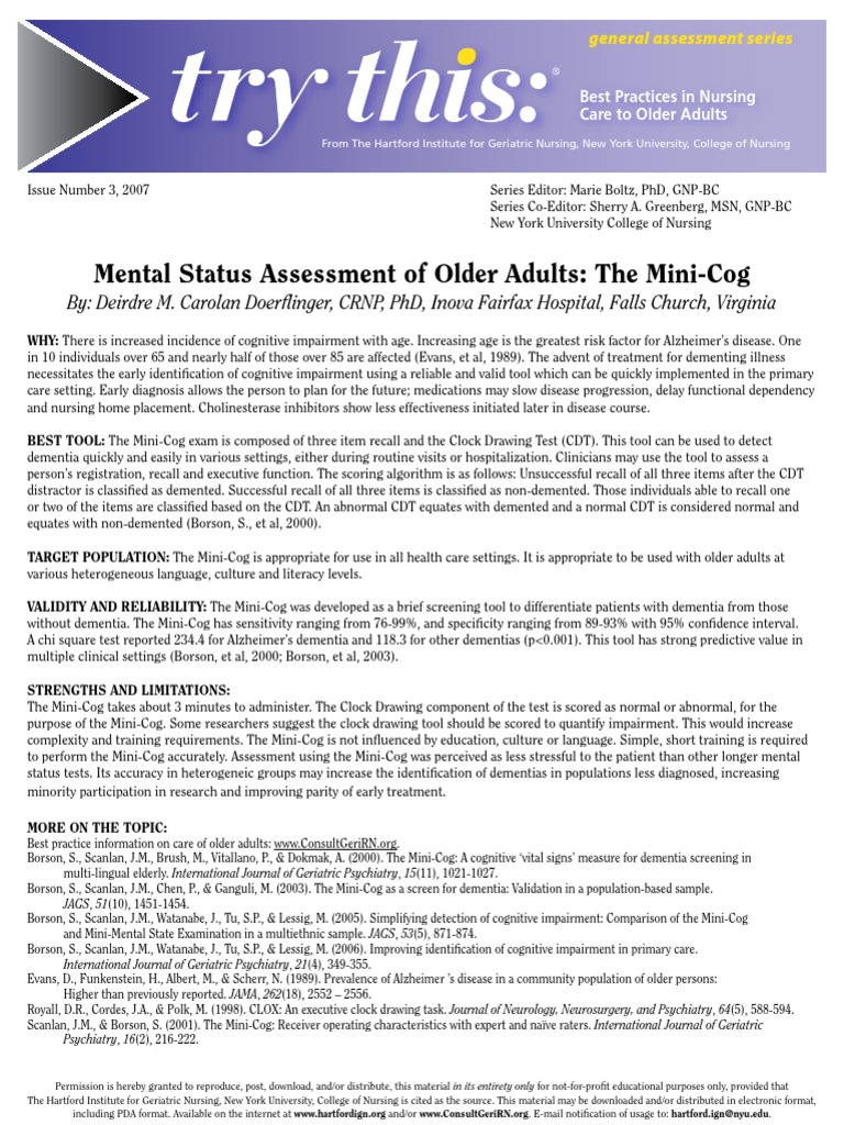 Due Dec 3 - Mini Cog | PDF