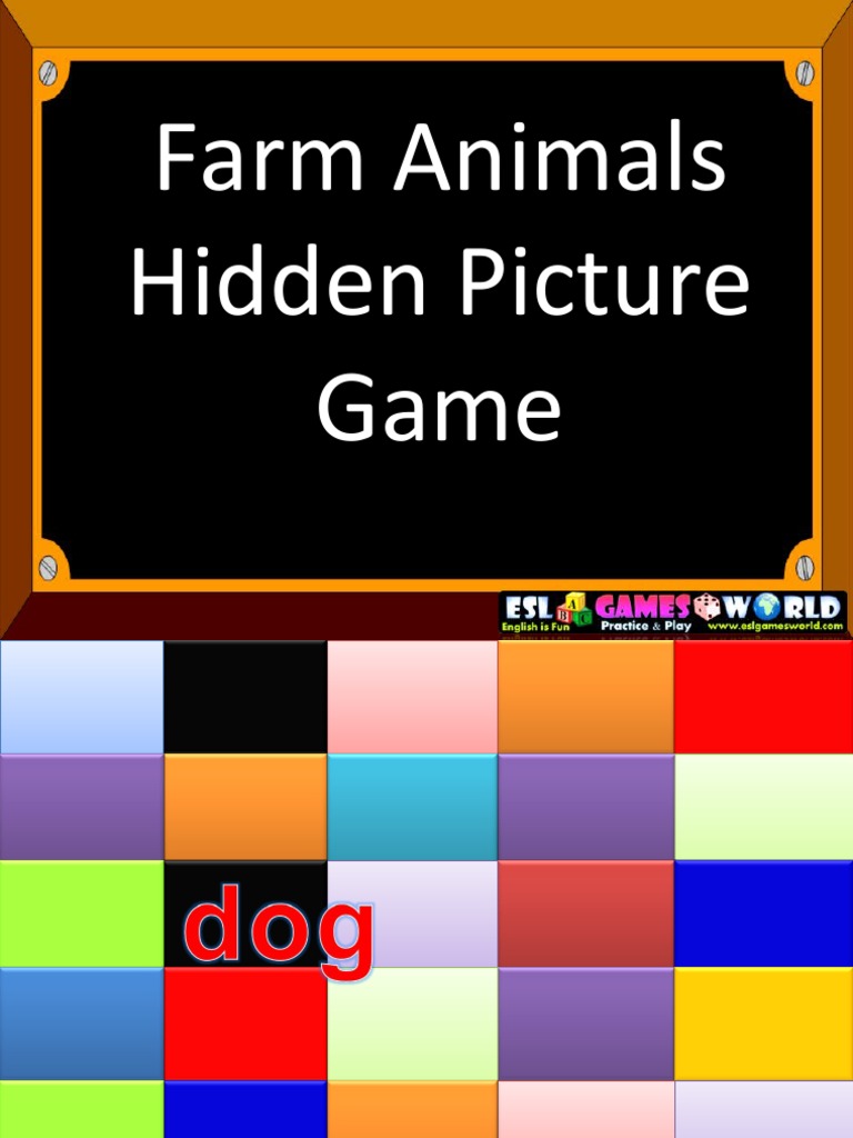 Farm Animals Hidden Picture Game | PDF