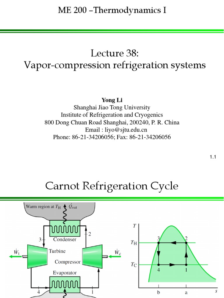 Vapor-Compression Refrigeration Systems | PDF | Gas Technologies | Phases Of Matter