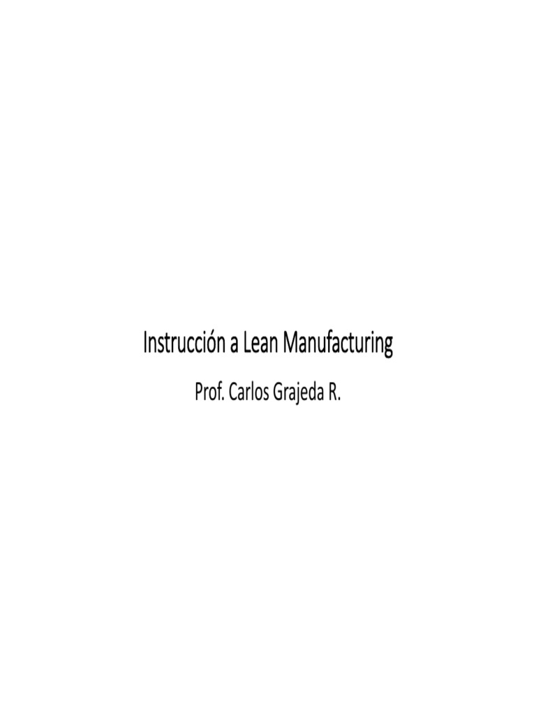 1 | PDF | Lean Manufacturing | Ciencia de sistemas