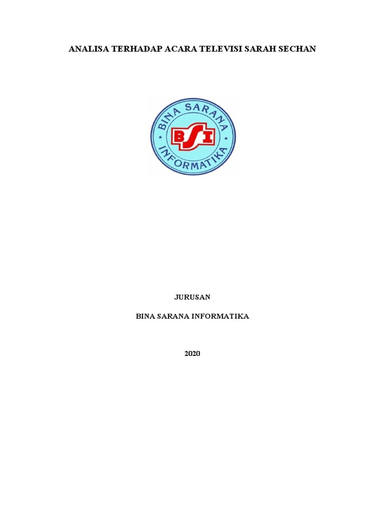Analisa Program Sarah Sechan NET TV | PDF