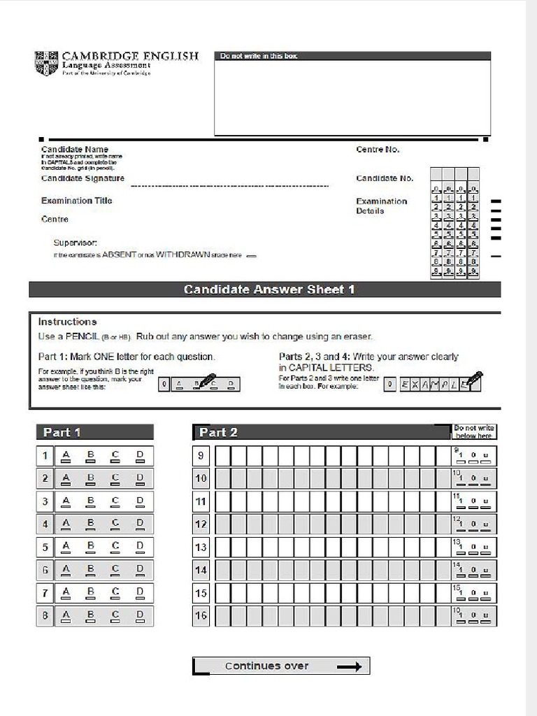 2015 Cae Answer Sheetpdf | PDF