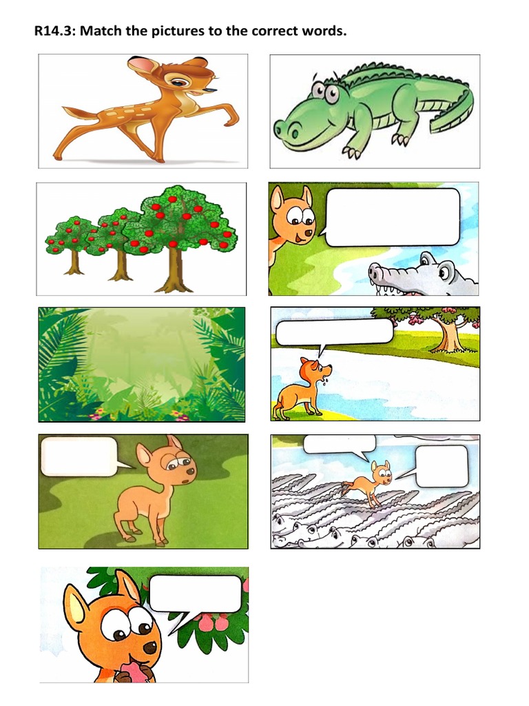 R14.3: Match The Pictures To The Correct Words | PDF | Language Arts ...