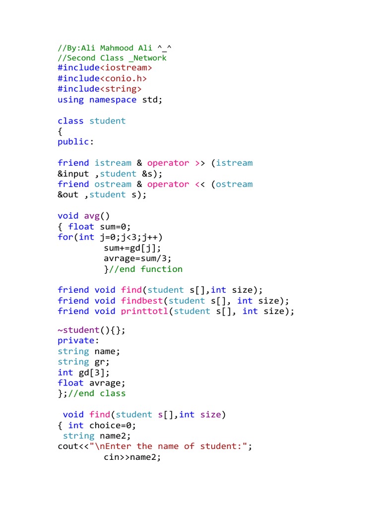 Include Include Include Using Namespace Class Public Friend Friend Pdf Object Oriented