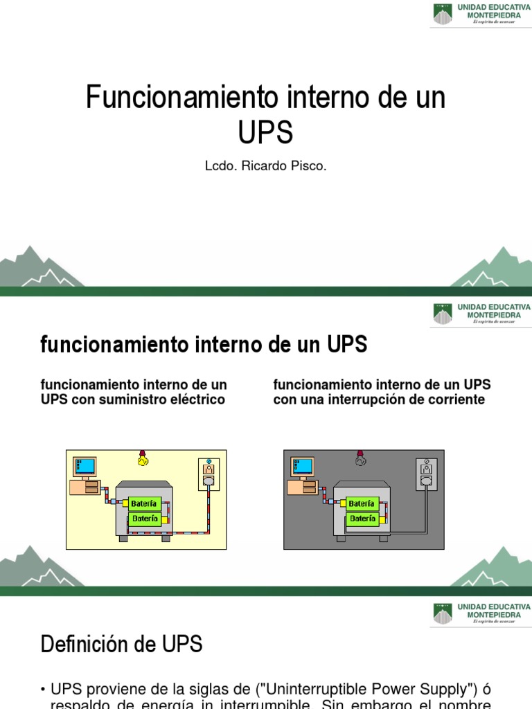 Funcionamiento Del Ups | PDF | Vatio | Red de computadoras