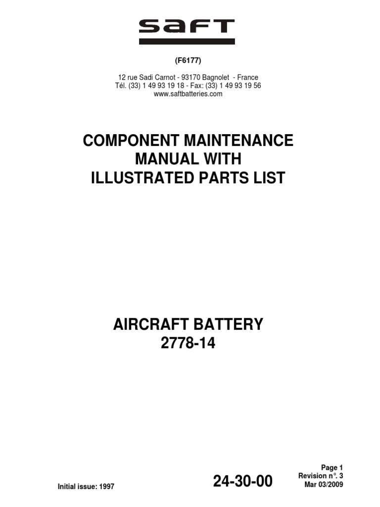 Component Maintenance Manual With Illustrated Parts List | PDF ...