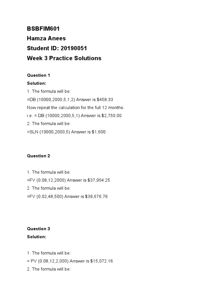 Financial Formulas and Planning Strategies | PDF | Career & Growth ...
