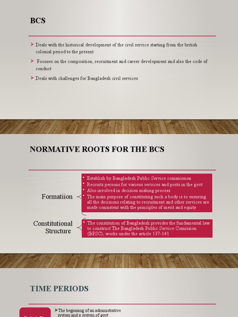 History and Development of the Bangladesh Civil Service (BCS | PDF