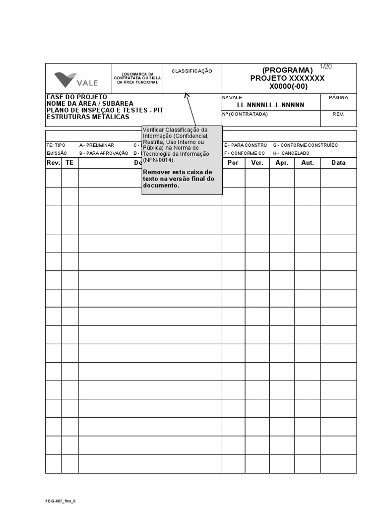 PE-Q-602 PIT Plano Teste Inspecao Estrut Metalicas Rev 1 | PDF