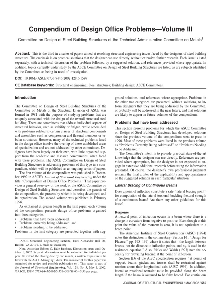 Compendium of Design Office Problems-Volume III | PDF | Beam (Structure ...