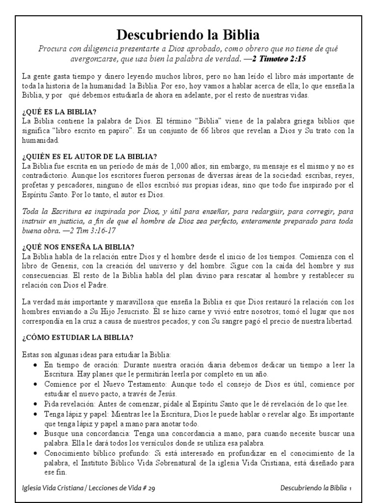 Descubriendo La Biblia | PDF | Biblia | Dios