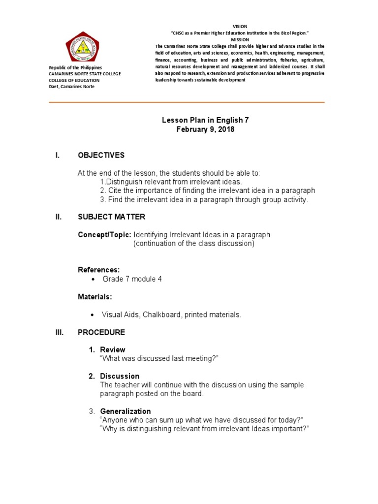 Lesson Plan in Grade 7 | PDF | Lesson Plan | Agriculture