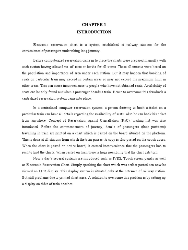 Electronic Reservation Chart | PDF | Transmission Control Protocol ...