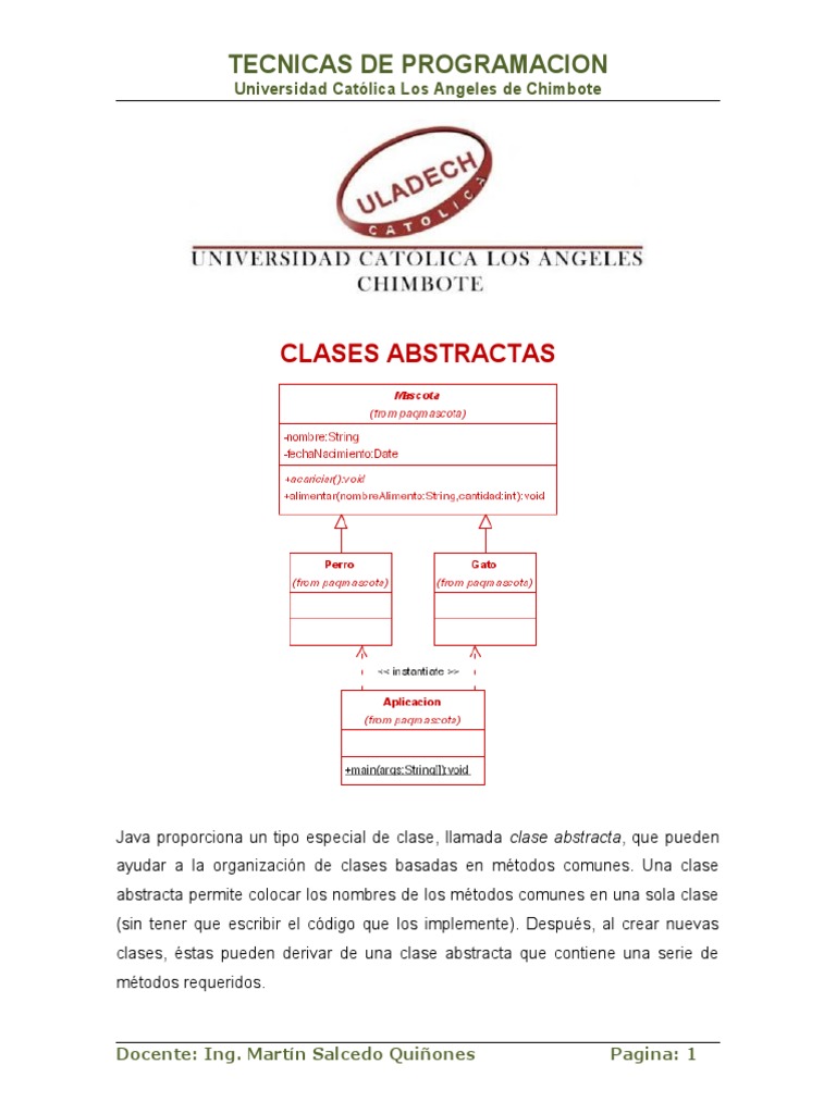 Clases Abstractas PDF | PDF | Java (lenguaje de programación) | Ingeniería de software