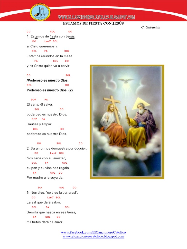 Estamos de Fiesta Con Jesus, C. Gabarain Acordes PDF | PDF