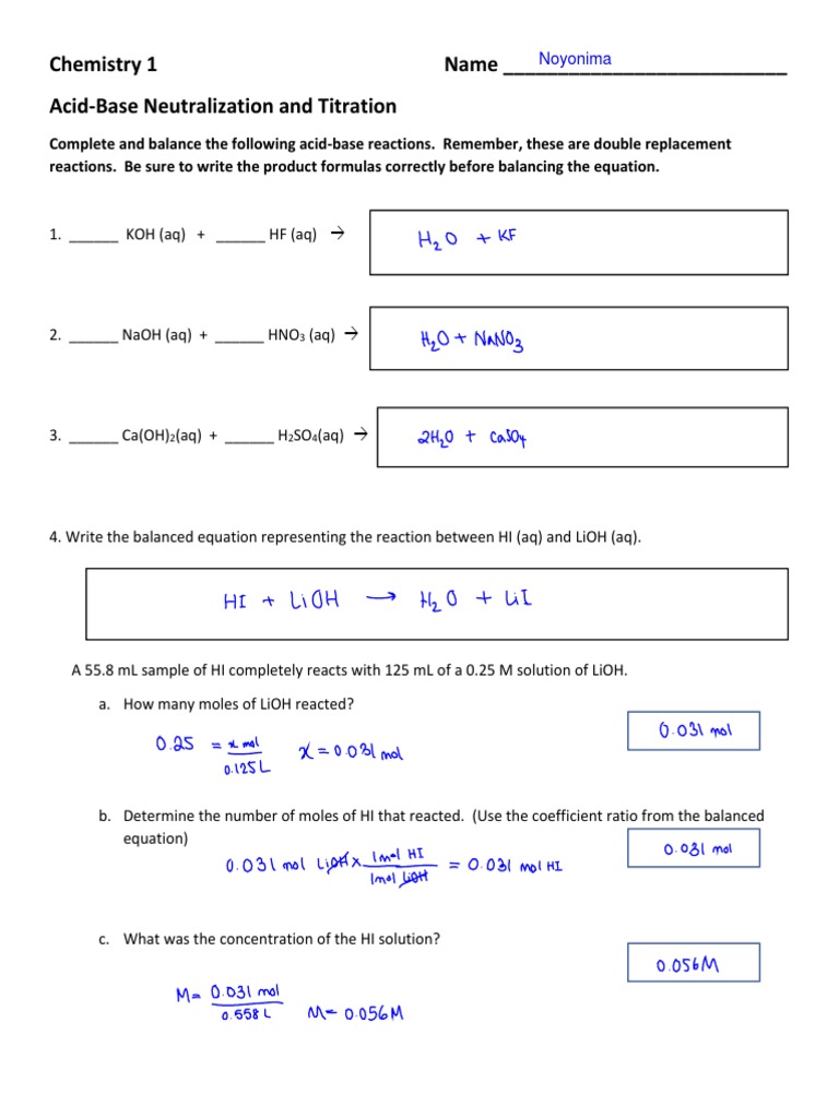 Titration Pre-Lab PDF | PDF | Science & Mathematics