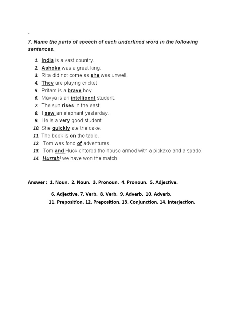 Class 6 Lesson 2 Grammar Section Pdf