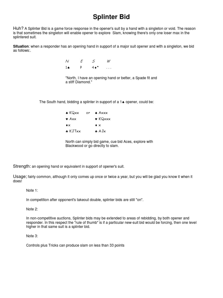 Splinters | PDF | Gaming Devices | Trick Taking Card Games