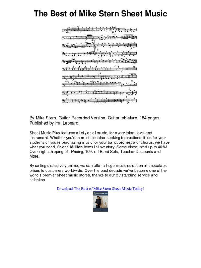 The Best of Mike Stern Sheet Music | PDF