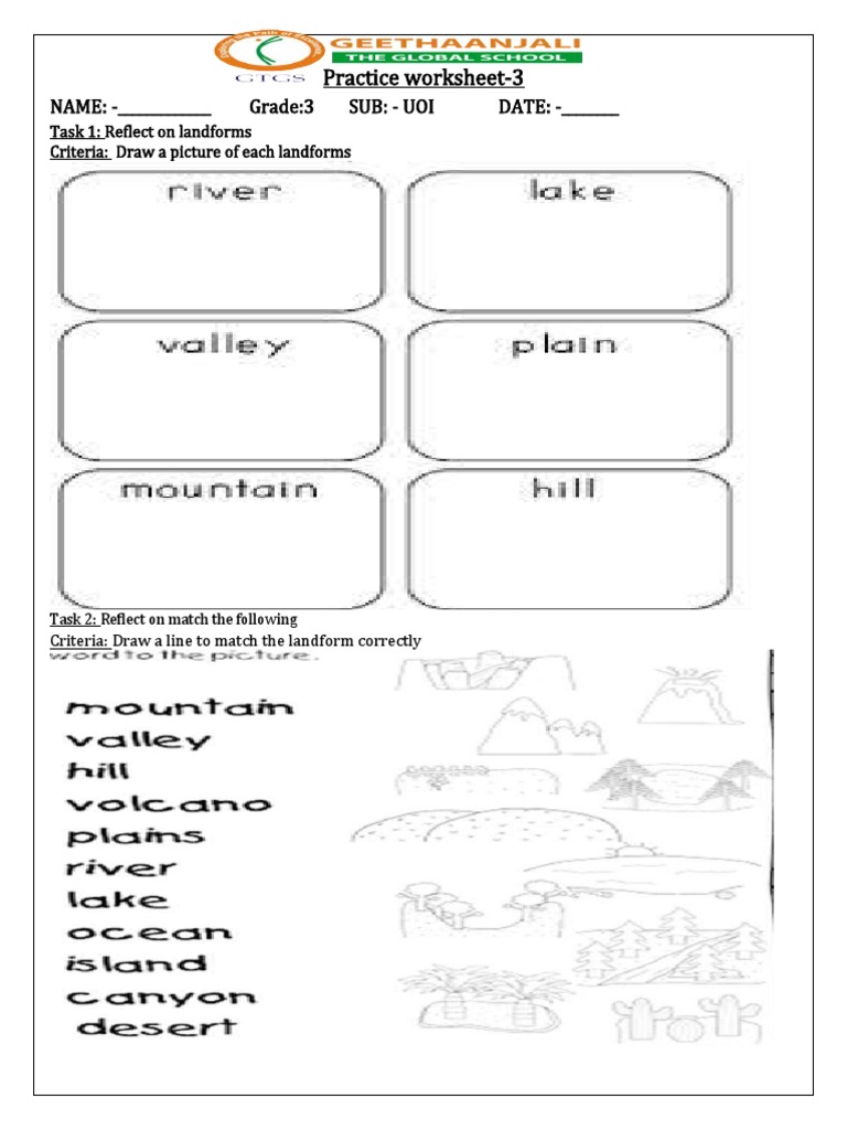 Practice Worksheet-3: NAME: - Grade:3 Sub: - Uoi DATE | PDF