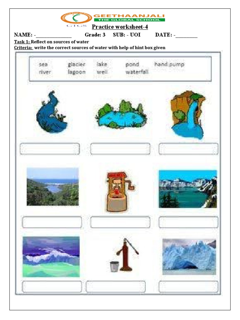 Practice Worksheet-4: NAME: - Grade: 3 Sub: - Uoi DATE | PDF | Science ...