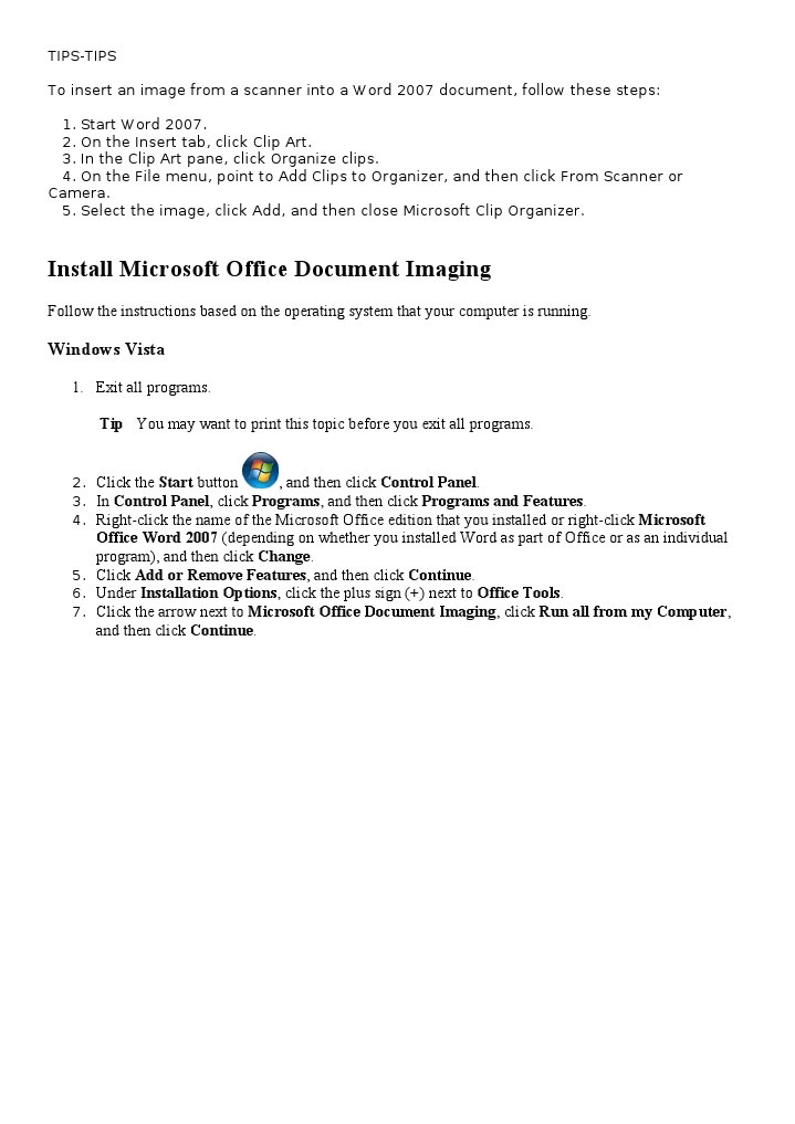 Installing Microsoft Office Document Imaging | PDF | Business