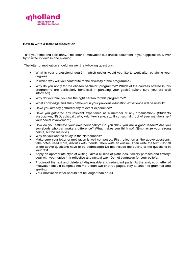 Writing an Effective Motivation Letter | PDF