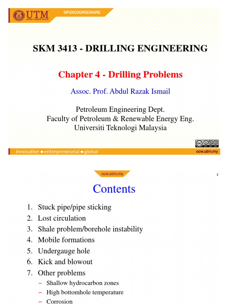 Chapter 4 - Drilling - Problems - UTM-unlocked | PDF | Blowout (Well Drilling) | Porosity
