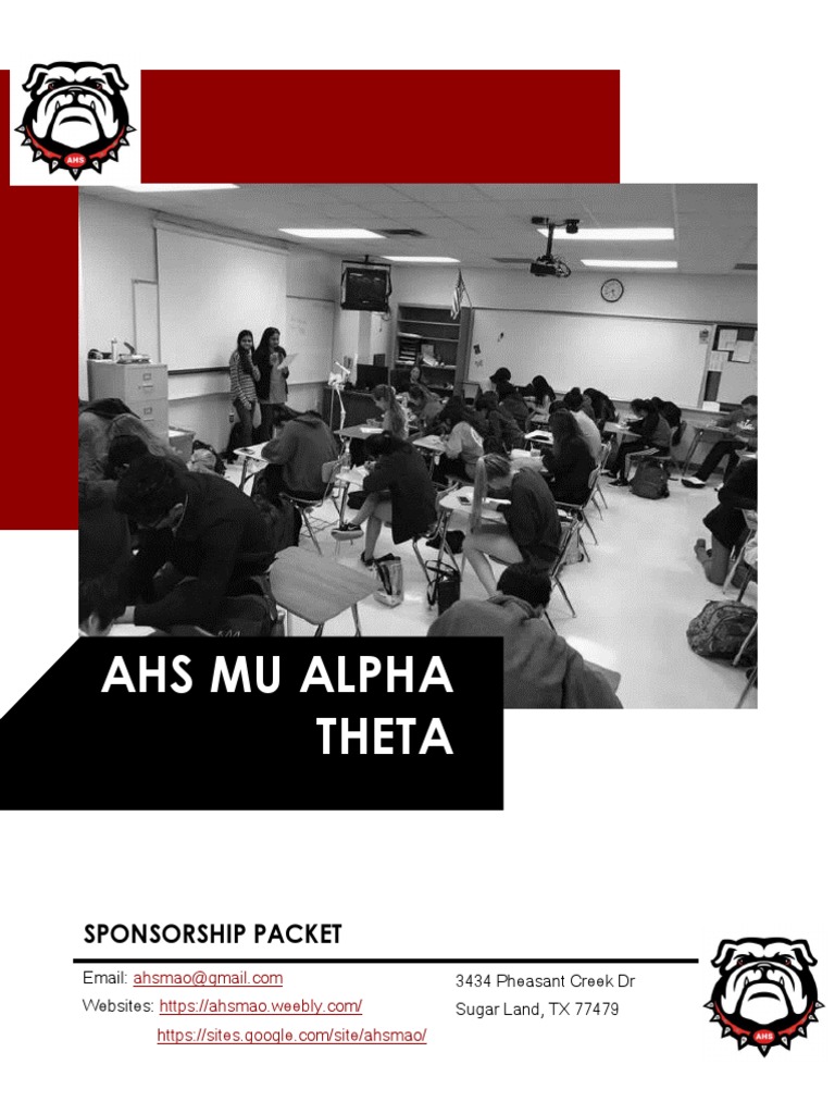 AHS Mu Alpha Theta Sponsorship Packet | PDF | Middle Schools | Learning