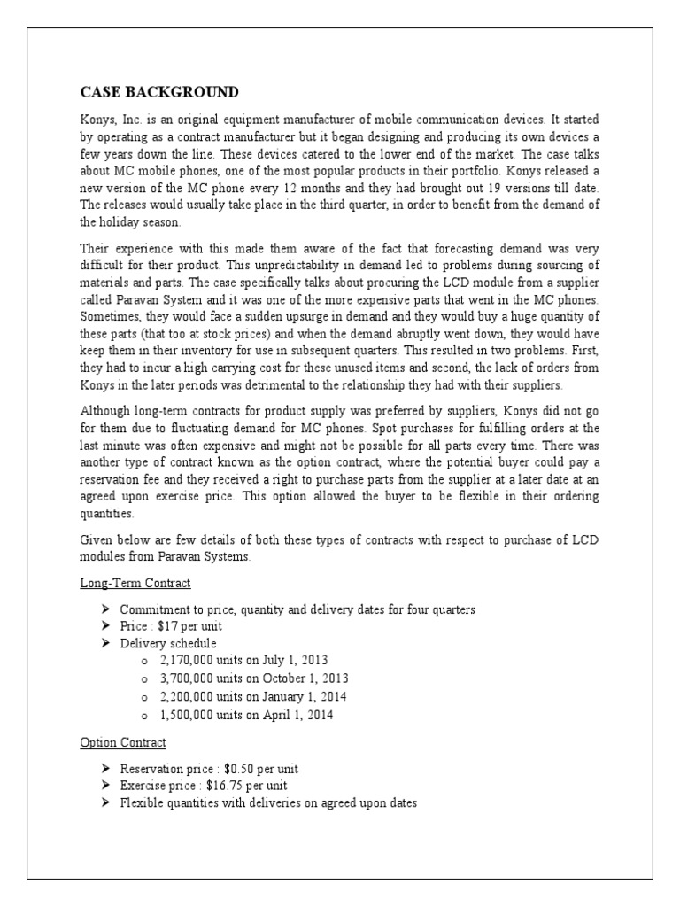 Group 7 - Konys | PDF | Demand | Option (Finance)