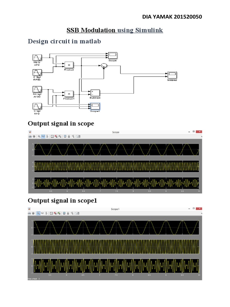 SSB Modulation: Using Simulink Design Circuit in Matlab | PDF