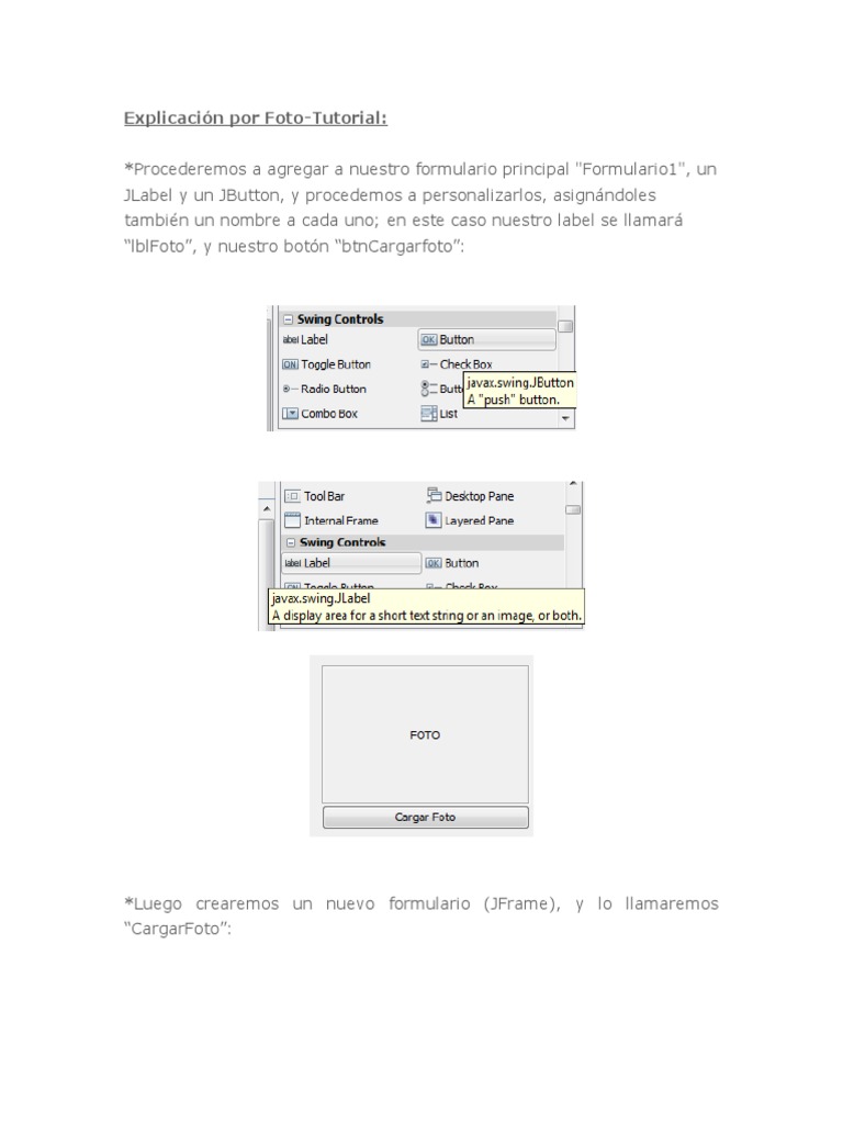 Agregar Una Foto Desde Un Boton en Java | PDF | Java (lenguaje de ...