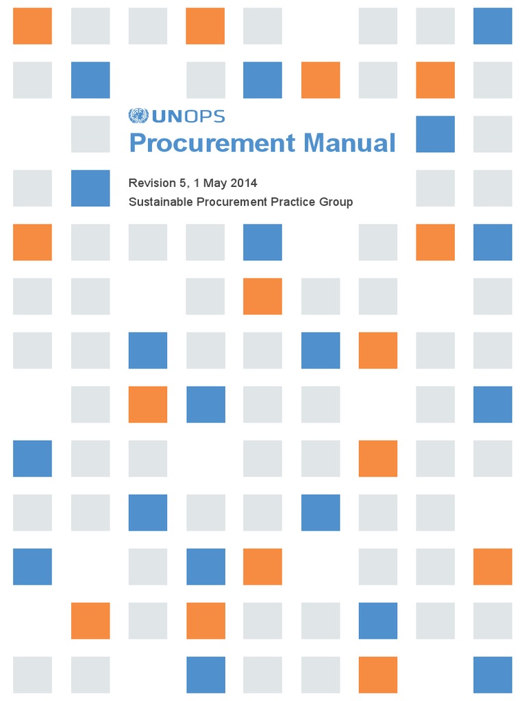 UNOPS Procurement Manual EN PDF | PDF | Request For Proposal | Business