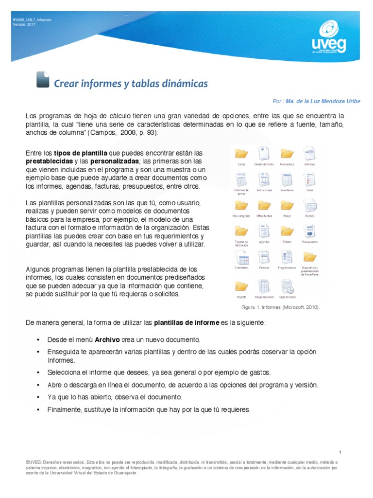 Crear Informes y Tablas Dinamicas | PDF | Bases de datos | Información