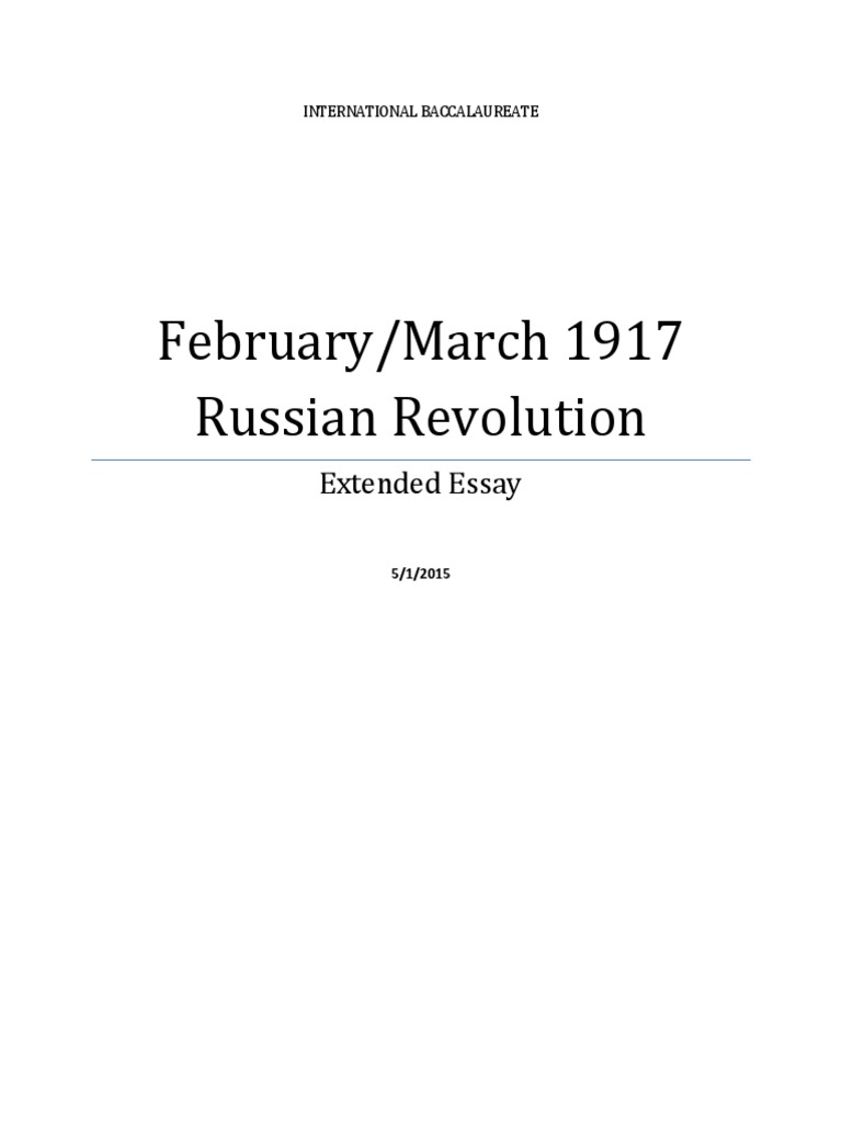 February/March 1917 Russian Revolution: Extended Essay | PDF | Nicholas ...