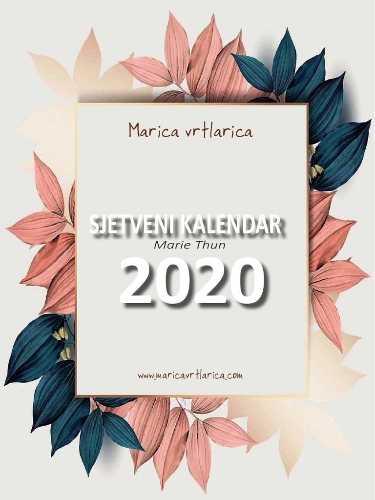 Sjetveni Kalendar - 2020 Marica Vrtlarica PDF | PDF