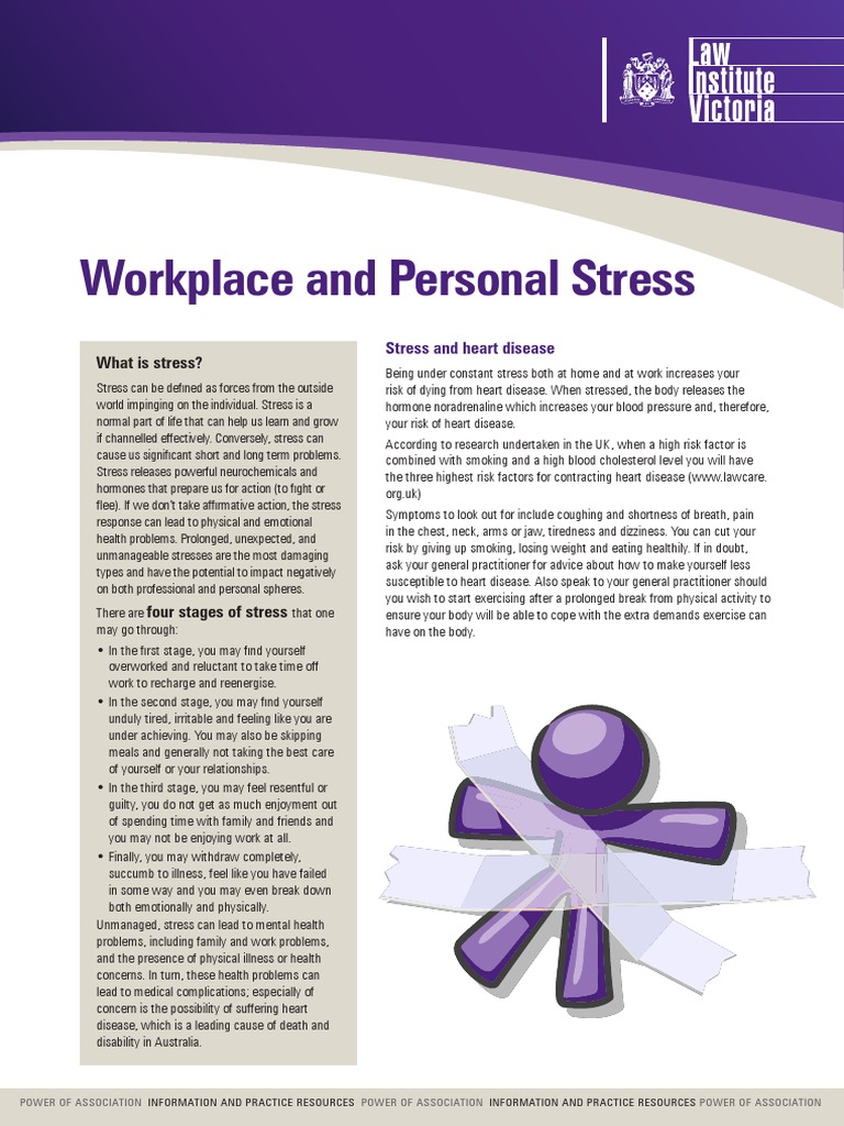 Fact Sheet - LIV - Workplace & Personal Stress | Download Free PDF ...