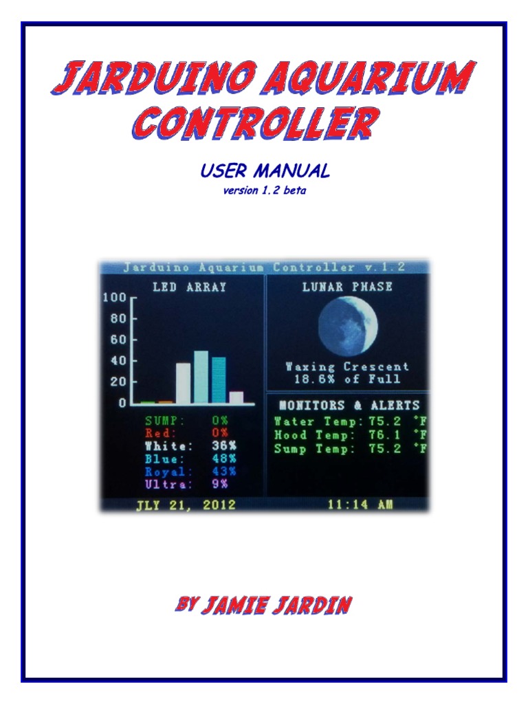Jarduino Aquarium Controller Manual | PDF | Arduino | Electronic ...